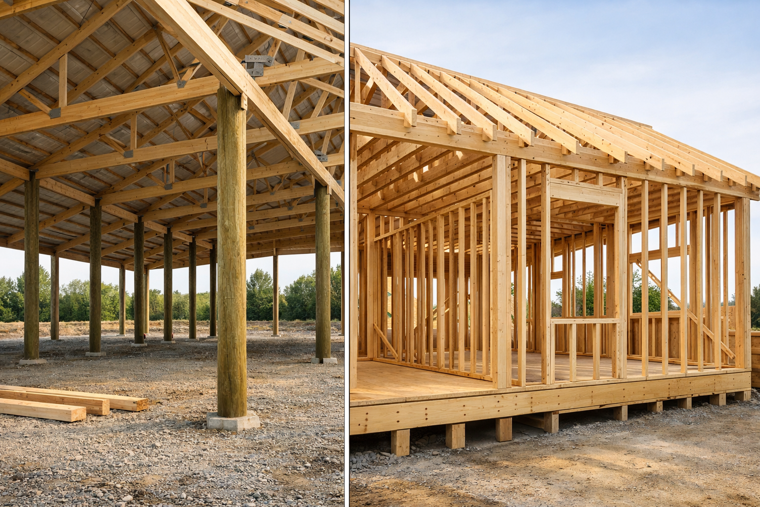 Post Frame Construction Vs Stick Built